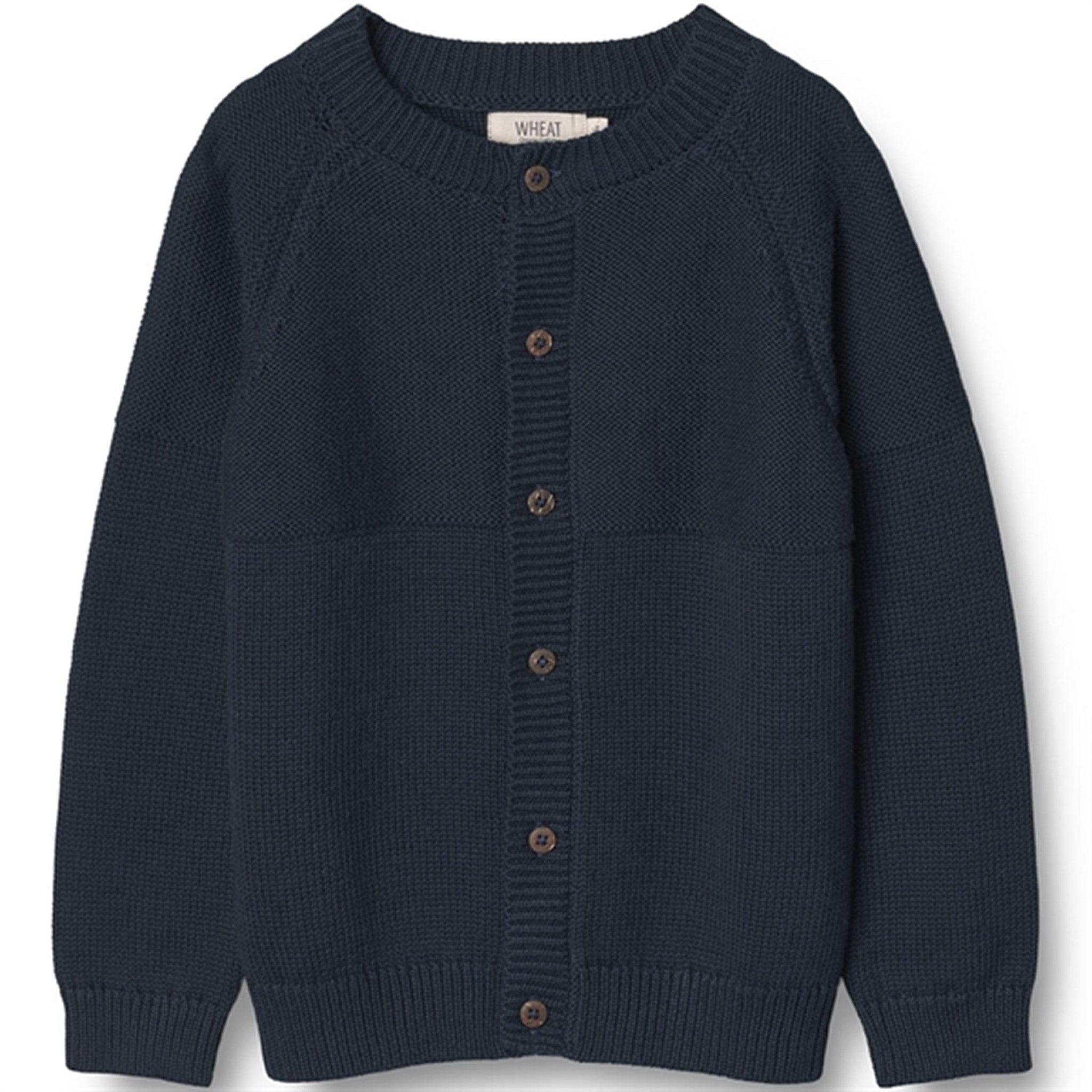 Navy Eddy Knit Cardigan - Wheat → Luksusbaby.com